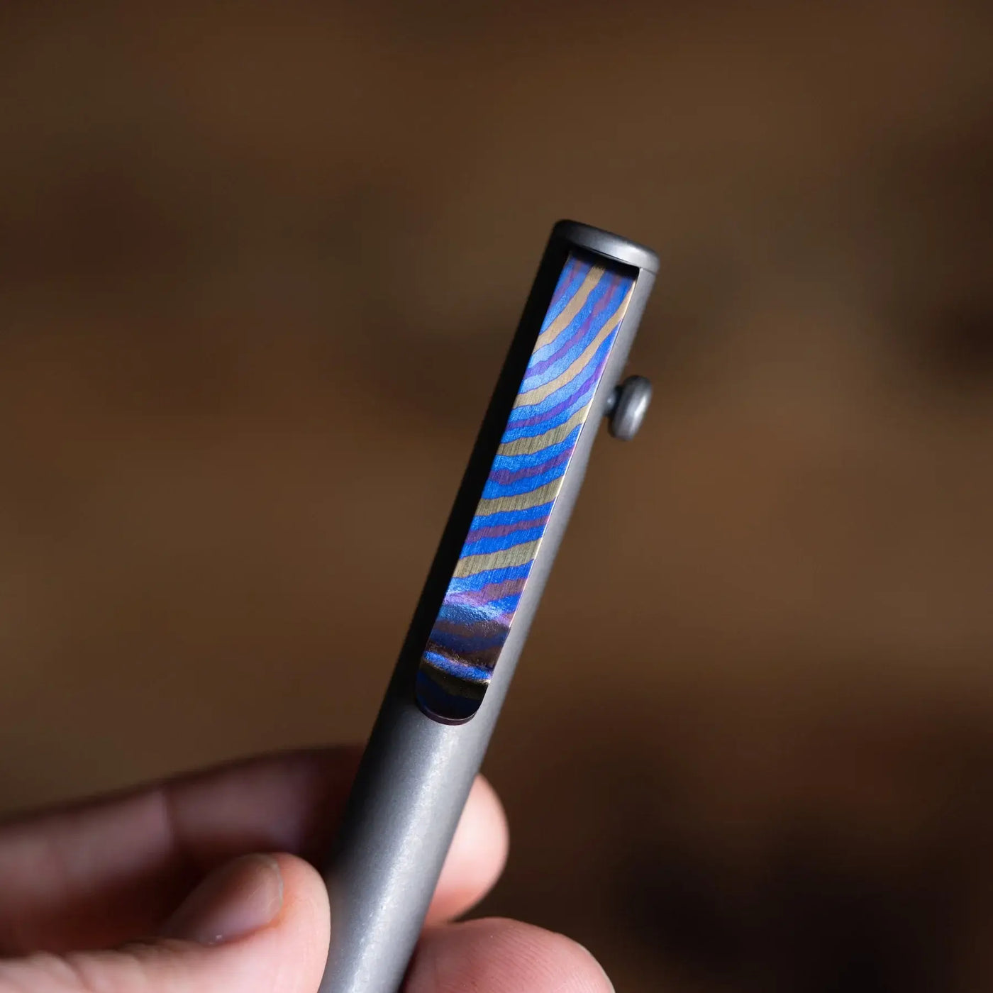 Titanium Damascus CNC Milled Pocket Clip – CNC milled EDC accessories ...