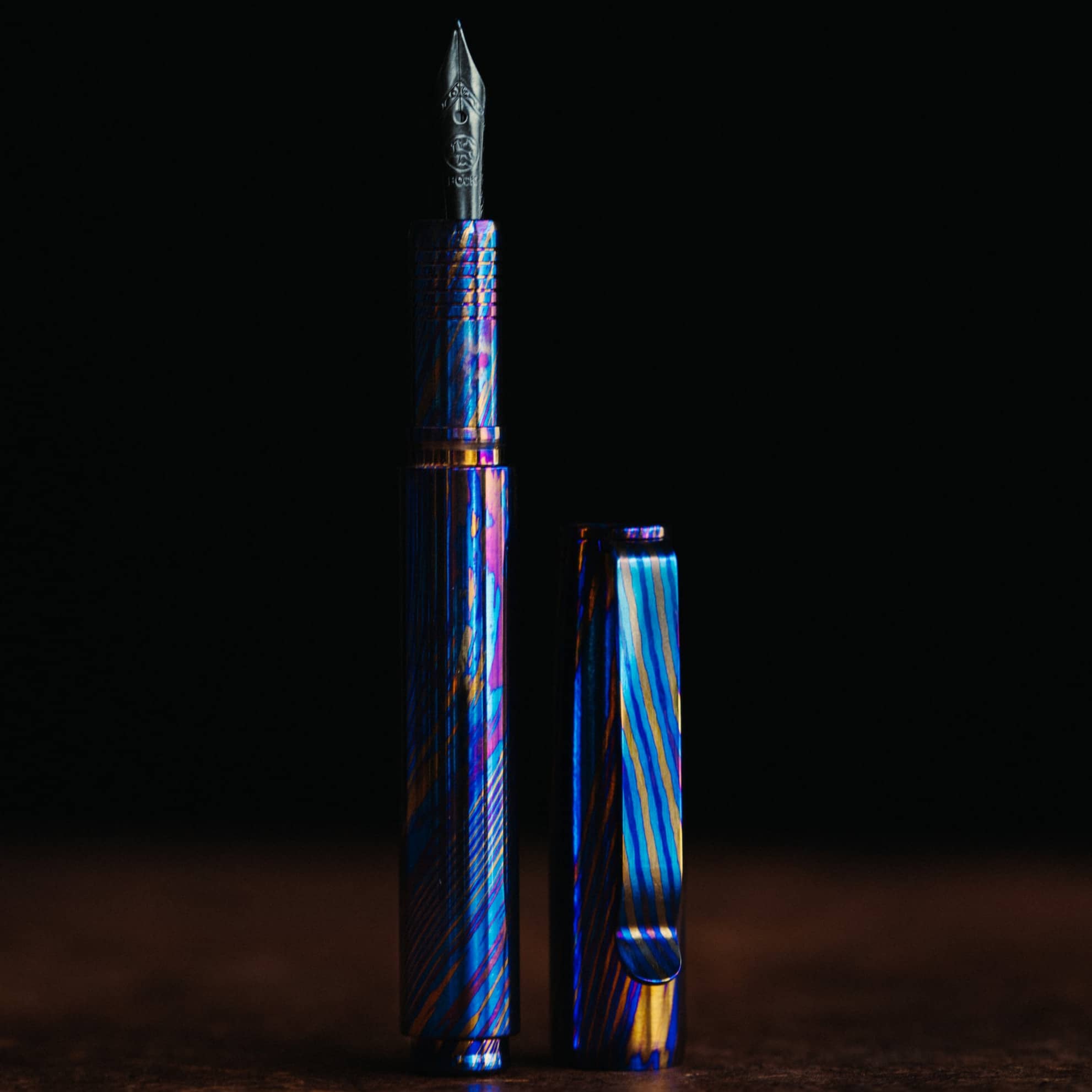Fountain EDC - Full Titanium Damascus – Big Idea Design LLC